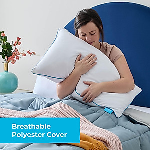 LINENSPA Two Pack Shredded Gel Memory Foam Pillow – Cooling Bed Pillow – Side, Stomach, and Back Sleepers – Pack of 2 – King