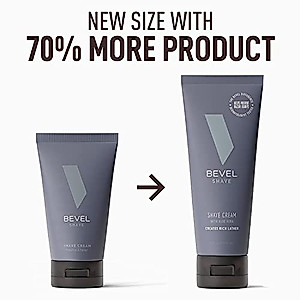 Bevel Shaving Cream for Men, Moisturizing Shave Cream with Aloe Vera and Vitamin E to Soothe Skin and Prevent Razor Bumps, 4 Fl Oz