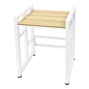 Stacking Dryer Rack Stand, Floor Mount Storage Shelf with Adjustable Laminate, Heavy Duty Over Washer and Dryer Shelves, Washing Machine Rack for Bathroom, Laundry Room, Apartments Garages