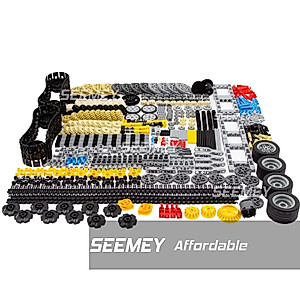844Pcs Pins-Gears-Axles set Compatible with mainbrands-Technical-Parts, latest differentials Chain Link Connector Joints Tank Track Car-Wheels-Tires Shock-Absorber Steering Shaft