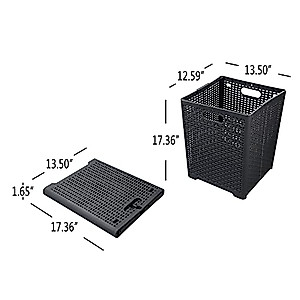 Sosody 40L Plastic Laundry Baskets, Collapsible Laundry Hampers, 2 Pack