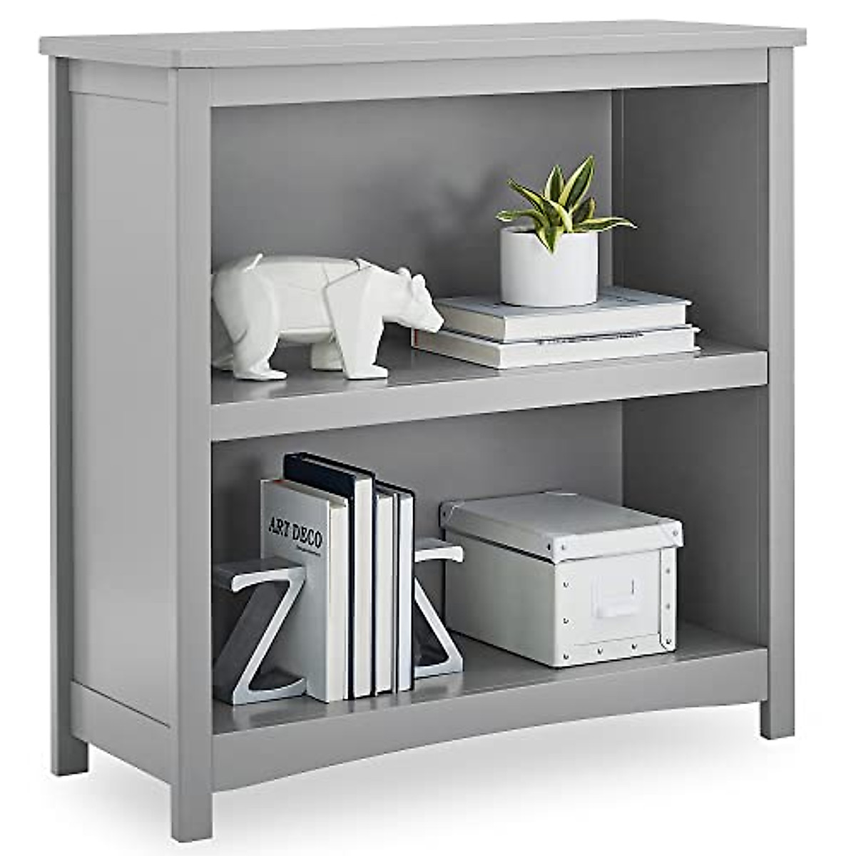 Delta Children Universal 2-Shelf Bookcase - Greenguard Gold Certified, Grey