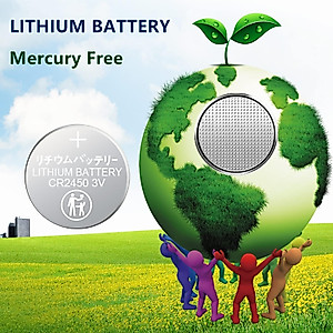 Nightkonic 15 pcs Pack - CR2450 Battery 3v Lithium Button Cell Coin 2450 Batteries