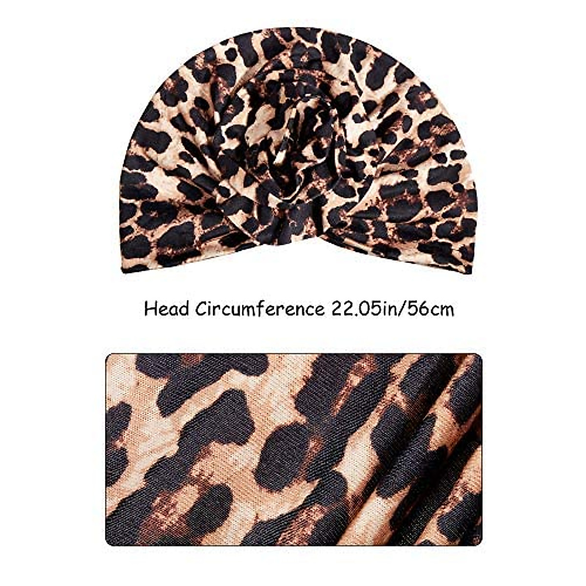 SATINIOR 6 Pieces Women Turban Flower African Pattern Headwrap Sleep Beanie Pre-Tied Bonnet Elastic Knot Cap