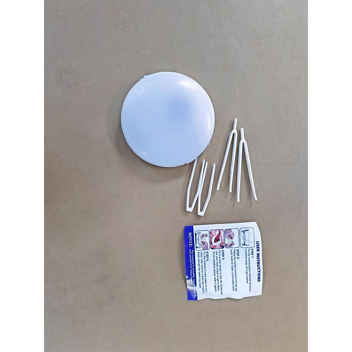 Teeth Veneers 2 Pieces Dental Veneers Fake Teeth Veneers Magic Teeth Brace Fake Top Teeth Customizable Temporary Fake Teeth White Instant Veneers Dentures with Mini Tweezer for Bad Teeth Whitening