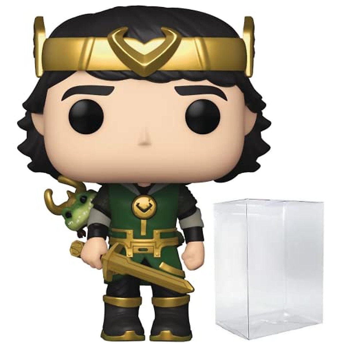 POP Marvel: Loki - Kid Loki with Alligator Loki Pop! Vinyl Figure (Bundled with Compatible Pop Box Protector Case), Multicolored, 3.75 inches