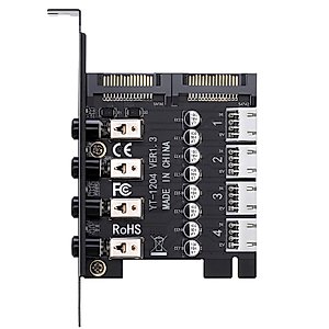 Hard Drive Power Switch Module for 2.5 inch / 3.5 inch SATA HDD/SSD, 4-Way Hard Drive Power Independent Switch Controller with TVS Protection