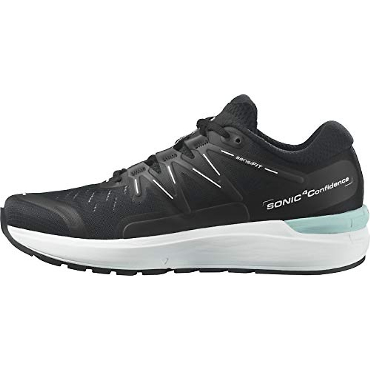 Salomon Sonic 4 Confidence Running Shoes for Men, Black/White/Ebony, 10.5