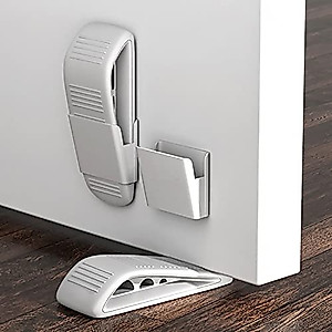 ADKALIV Door Stoppers for Floor Rubber Door Stop Wedge, Door Gaps and Prevent The Lock-Outs,Heavy Duty Door Stopper (1, Grey)