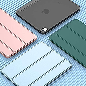 iMieet iPad Air 5 Case 2022/iPad Air 4 Case 2020 - iPad Air 5th/4th Generation Case 10.9 Inch Lightweight Slim Cover with Translucent Frosted Hard Back [Support Touch ID](Sky Blue)