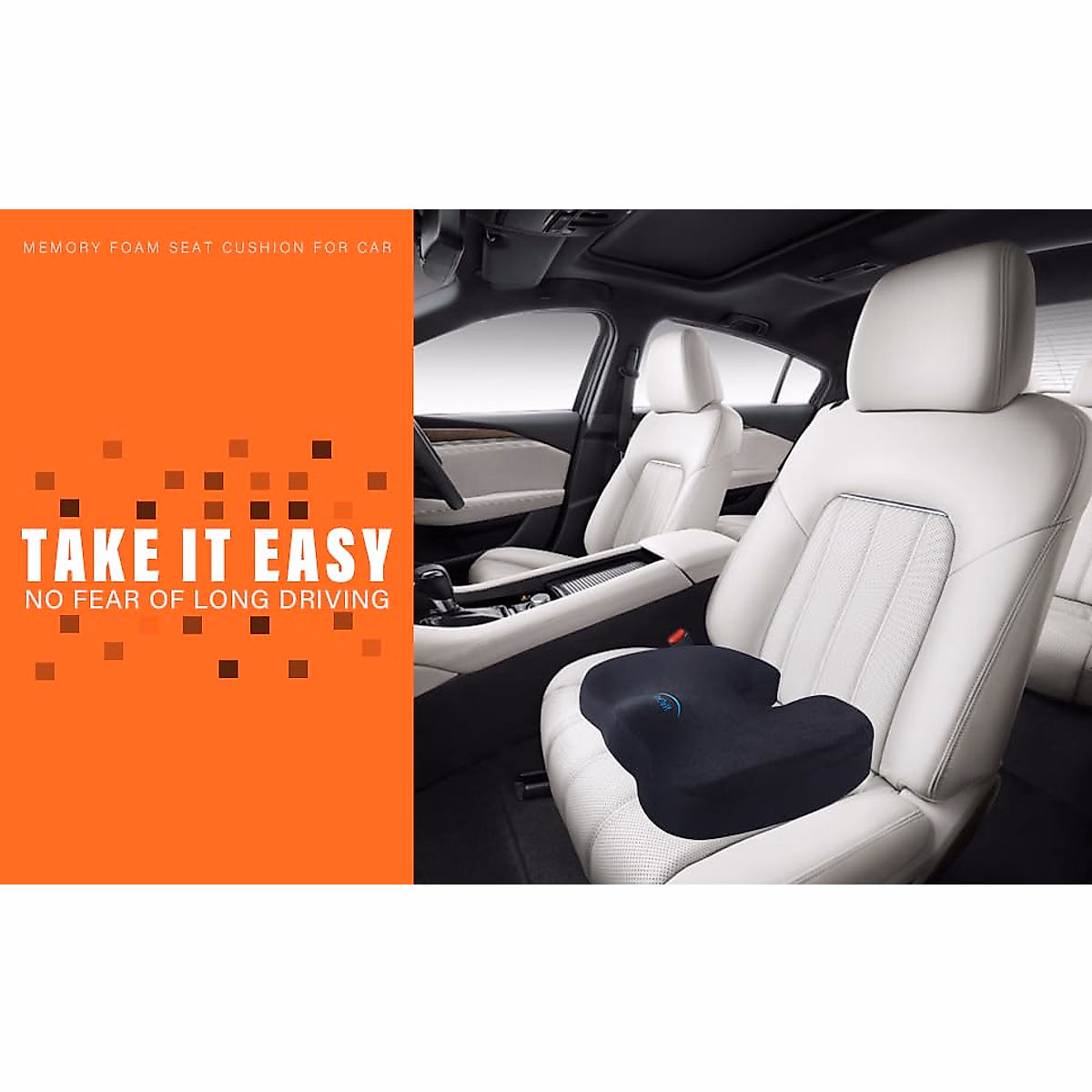 WAOAW Seat Cushion, Office Chair Cushions Butt Pillow for Long Sitting, Memory Foam Chair Pad for Back, Coccyx, Tailbone Pain Relief