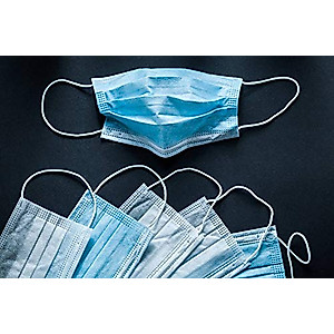 Lamy 50 PCS Face Masks Disposable for Protection Earloop Blue 3 Ply Breathable Face Mask for Man and Woman