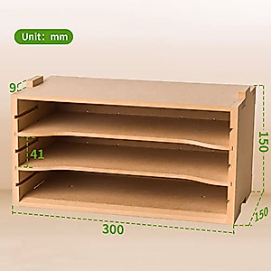 Bucasso Wooden Mold Making Tools Storage Box, Model Paint Organizer with MDF Material, Model Kit Tool Organizer Rack, Paint Rack, Brush/Tool Holder Suitable for Tamiya and Gundam Tools, GK5