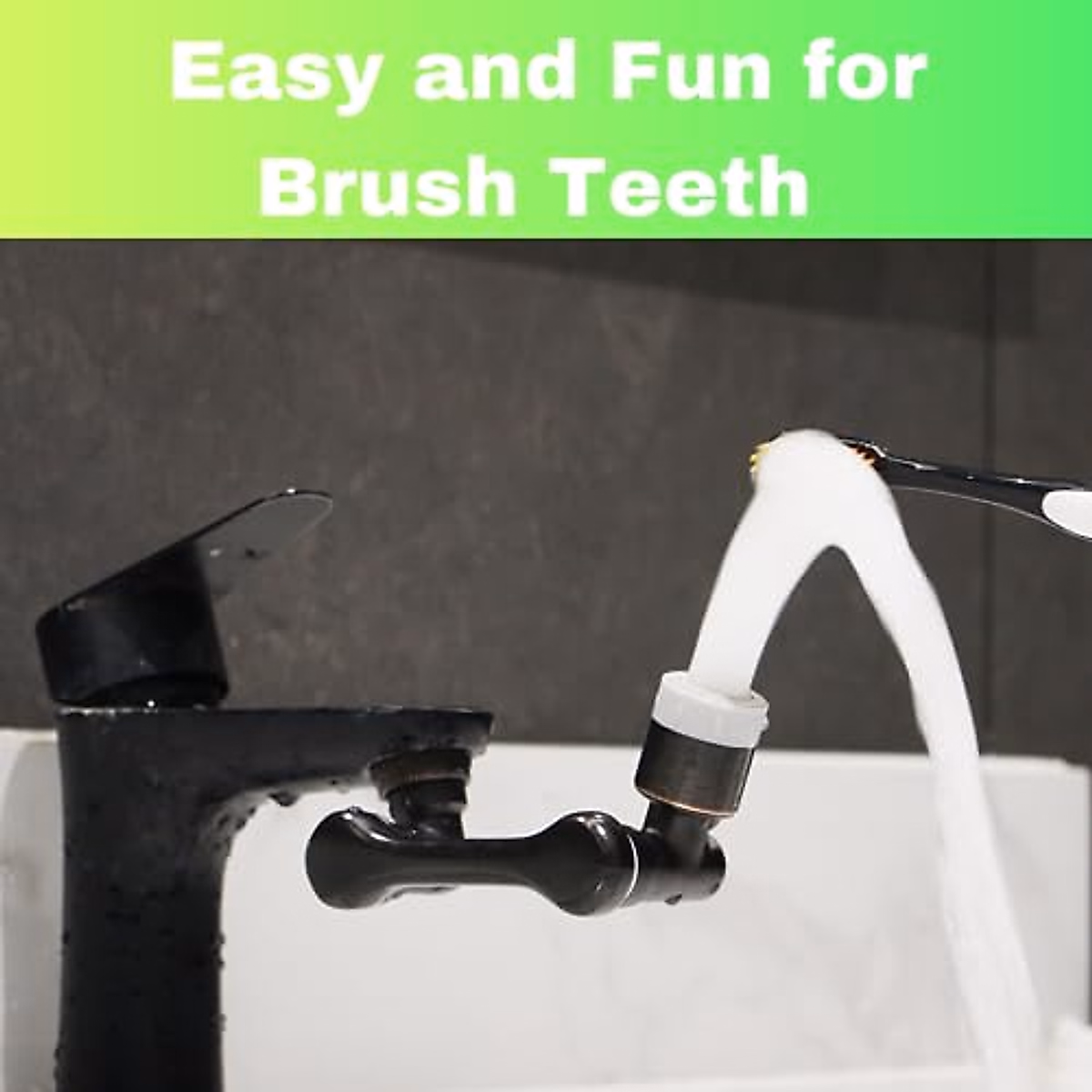 1080°Free Rotating Faucet Extender(, Universal Swivel Robotic Arm Swivel Extension Faucet Aerator with 2 Water Outlet Modes,Brass Faucet Attachment for Kitchen Bathroom Sink(Oil Rubbed Bronze)