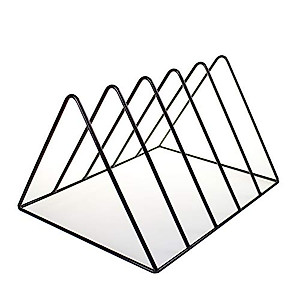 Vinyl Record Storage Holder Stand – Premium Vinyl Coated Metal Wire Rack by Record-Happy. Holds up to 50 Album Lp’s – Simple, Functional and Contemporary Display Concept Design for 12 inch Records