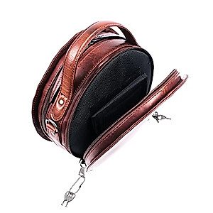 Lady Conceal Oaklee Concealed Carry Crossbody - Womens Locking Concealed Carry Purse - Crossbody Bag with Gun Holster (Mahogany)