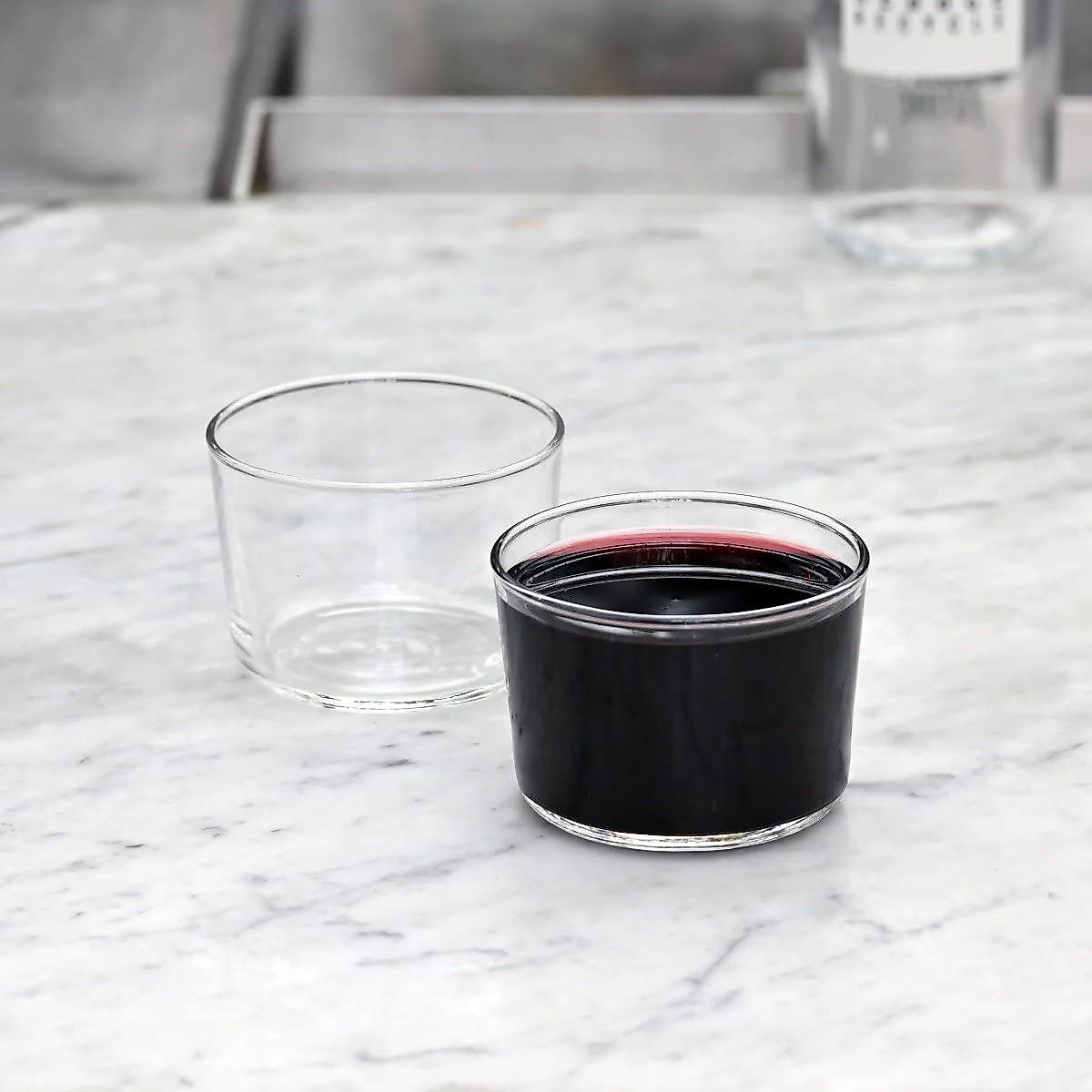 Bormioli Rocco Essential Decor Glassware – Set Of 12 Mini 7.5 Ounce Drinking Glasses For Water, Beverages ,Cocktails & Candle Holders – 7.5oz Clear Tempered Glass Tumblers