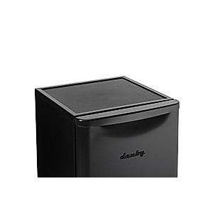 Danby Contemporary Classic DAR033A6BDB-6 3.3 Cu.Ft. Mini Fridge, Compact Countertop Refrigerator for Bedroom, Living Room, Kitchen, Office, Desk, E-Star Rated in Matte Black