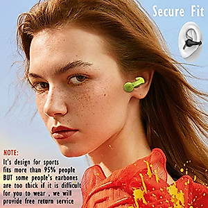 Wireless Ear Clip Bone Conduction Headphones Clip On Open Ear Bone Conduction Earbuds Headphone Cycling Running Workout Earbuds Bluetooth Work Headphones Bone Conducting Induction Earphones