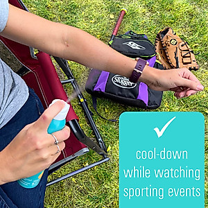 Village Naturals Therapy Wellness Hydrate & Cool Body Spray - Protect and Moisturize Skin with Vitamin C, Menthol and Hyaluronic Acid - Full Body Cooling Mist (Pack of 3 Cans, 4 Ounces Each)