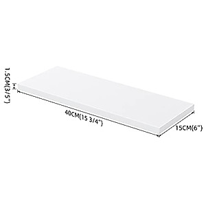 Homaz life Floating Shelves Wall Mounted Set of 2, Storage Decor Shelves for Living Room Bedroom Garage Hallway, White