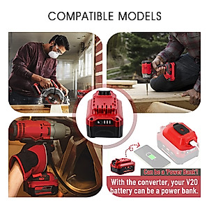 【Upgrade】 2Pack 6.0Ah 20V Replacement Battery for V20 Craftsman 20V Battery MAX CMCB204 CMCB202 CMCB201 CMCD700C1 CMCS500B (All of V20 Cordless Tool Series) High Capacity