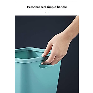 Krimo Plastic Small Trash Can Wastebasket, Garbage Container Bin with Handles for Bathroom, Kitchen, Home Office, Dorm, Kids Room(Orange)