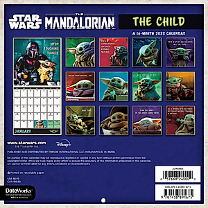 2023 Star Wars: The Mandalorian - The Child Mini Wall Calendar