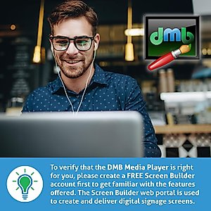 Digital Media Bridge - Premium Digital Signage Display 4K Player with Streaming Video | Media Player for Dynamic Advertising and Business Display | Central Cloud Control | No Subscription Fees