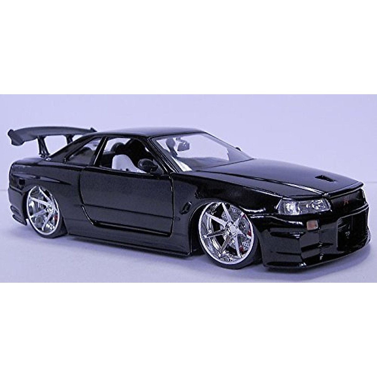 Jada 1:24 BIGTIME KUSTOMS NISSAN SKYLINE GT-R (BNR34) Jeidatoizu 1:24 scale Big Time Customs "Nissan Skyline GT-R (BNR34)" Nissan Black