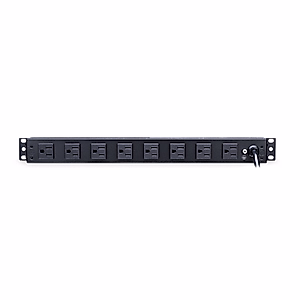 CyberPower PDU15B2F8R Basic PDU, 100-125V, 15A (Derated to 12A), 10 Outlets, 1U Rackmount
