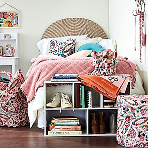 Vera Bradley Women's Fleece Solid Throw Blanket, Rose Toile, 80 X 50