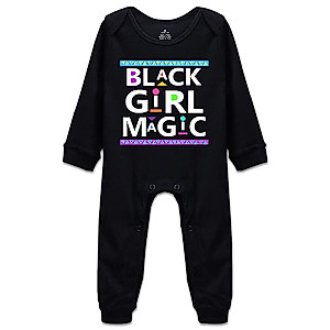 DOQOSESHY Black Girl Magic Infant Toddler Climbing Bodysuit 0-24 Months Outfit Jumpsuit
