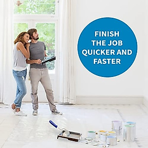 Precision Defined Paint Roller Covers 4-Inch, Paint Roller Cover Set Refill 6-Pack, Replacement Covers for Roller Brushes Set, Exterior Paint Rollers for Painting Walls, Smooth Rolling (1/2-Inch Nap)