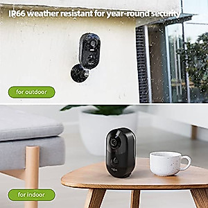 TIEJUS Outdoor Camera Wireless, 3MP Battery Powered Security Cameras with Night Vision, 2 Way Audio, PIR Detection, Spotlight & Siren Surveillance Camera, 2.4Ghz WiFi Only, IP66 Weatherproof, Cloud/SD