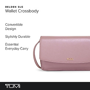 TUMI - Belden Crossbody Wallet Bag - Multipurpose Leather Travel Wallet - With Pockets & Card Holder - 4.5" x 8.0" x 1.3" - Pearl Pink