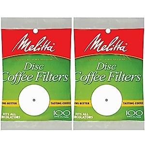 Melitta 3.5 Inch White Disc Coffee Filters (Pack of 2)