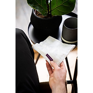 Vala Alta Irish Linen Handkerchiefs - Made in USA - 12” x 12” - 2 Year Guarantee - 5 Pack - Mens & Womens Handkerchiefs (White)