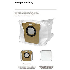 Replacement Parts Compatible with Dreame L10s Ultra,L20 Ultra,L40 Ultra,X30 Ultra Robot Vacuum Cleaner, 1 Roller Brush, 1 Bristle Brush, 6 Side Brushes, 4 Filter cartridges, 4 Bags, 6 Mopping Cloths