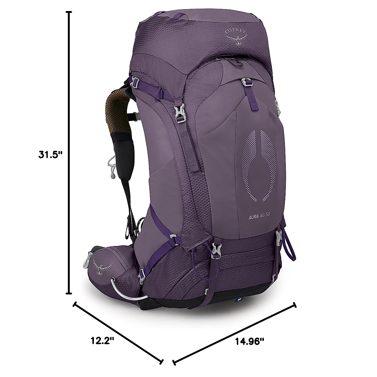Osprey Aura AG 50 Women's Backpacking Backpack, Enchantment Purple, Medium/Large