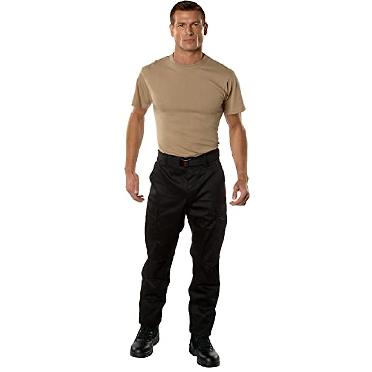 Rothco Tactical BDU Pants Mens Utility Hiking Workwear Cargo Pants, Black, Large