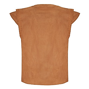 Pirate Vest Renaissance Costume Men Vest Medieval Pirate Costume Viking Tunic Vest Light Brown S