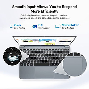 TECLAST Traditional Laptop Computers 14 inch Laptop, 8GB RAM Laptop Windows 10(Support Windows 11),256GB SSD(1TB Expandable),Up to 2.6GHz Intel N4120,1920x1080FHD,2.4G+5G WiFi,BT 4.2,USB3.0,Mini-HDMI