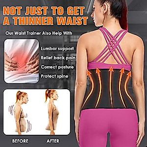 YADIFEN Corset Waist Trainer for Women, Latex Waist Cincher Workout Body Shaper Breathable Girdle Sport Belt