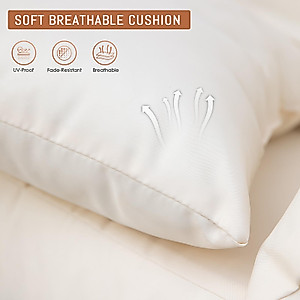 RADIATA Boho Patio Furniture Sets Outdoor Conversation Wicker Bistro Sectional Sofa and Chair Sets for Backyard, Porch, Deck, Garden (7pcs)