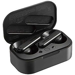 Philips T4506 True Wireless Headphones with Active Noise Canceling (ANC), Up to 24 Hours Playtime, Bluetooth, Awareness Mode, IPX4 Water Resistant, USB-C Charging Case, TAT4506BK, Black