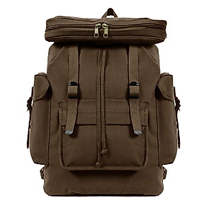 Rothco Canvas European Rucksack, Earth Brown