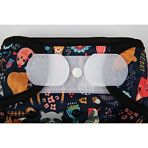 Baby Cloth Diaper Cover Nappy Hook and Loop Double Gusset 6.6lbs to 33lbs (Grey Arrow) One Size