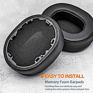 WH 1000XM5 Earpads for WH-1000XM5 (WH1000XM5) by TRANSTEK, Replacement Ear Pads Cushions with High-Density Noise Isolation Foam, Added Thickness-Comfort Leather