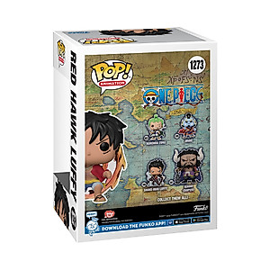 Funko Pop! Animation: One Piece - Red Hawk Luffy - Glow in The Dark - Chase - Amazon Exclusive - Collectable Vinyl Figure - Gift Idea - Official Merchandise - Toys for Kids & Adults - Anime Fans